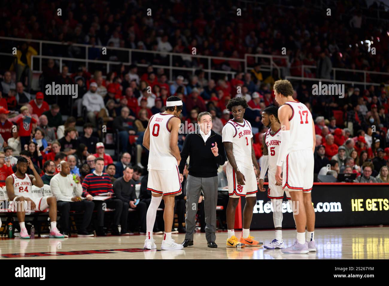 QUEENS, NY - JANUARY 04: St John's Red Storm head coach Rick Pitino ...