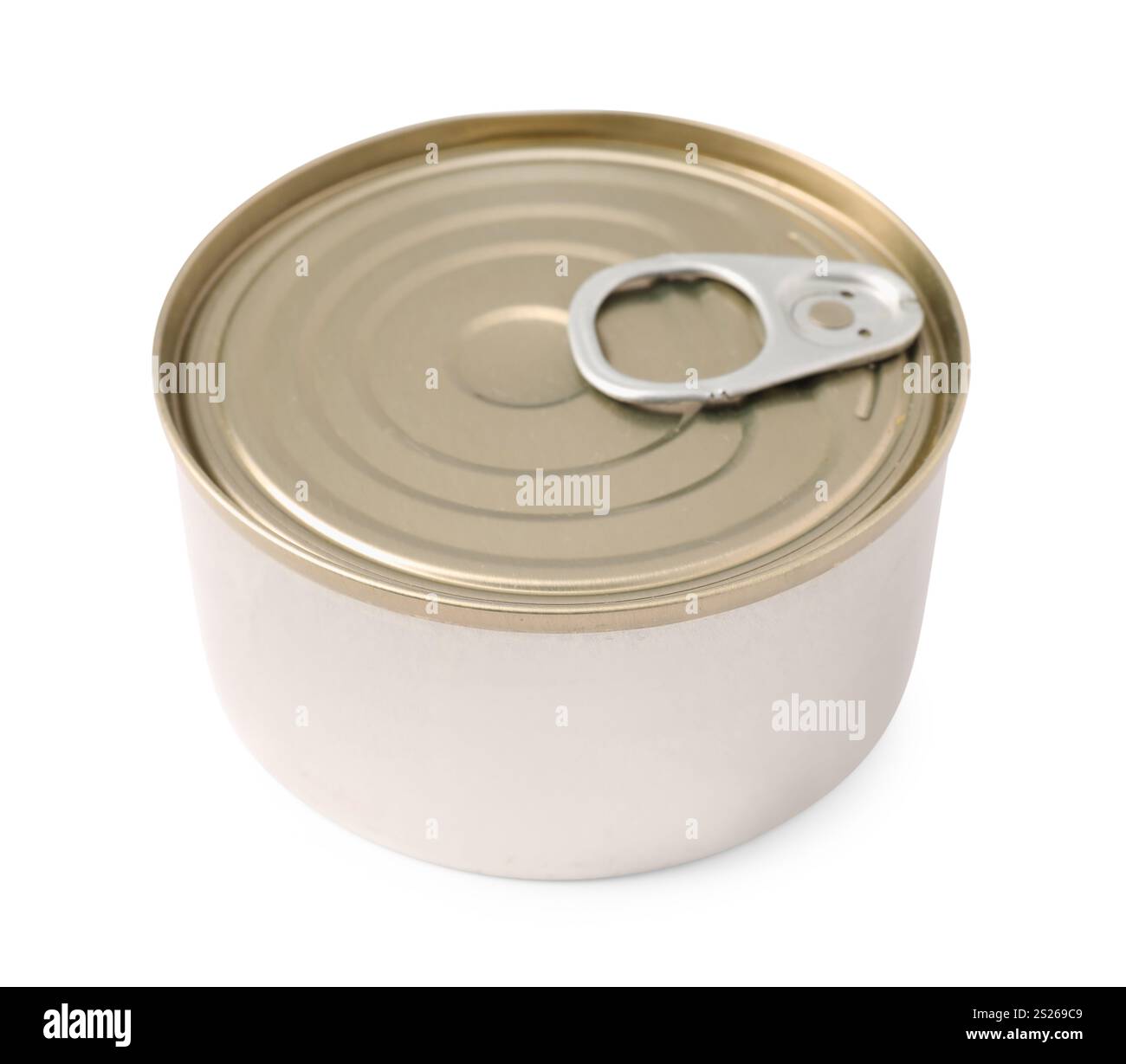Pet food in tin can isolated on white Stock Photo - Alamy