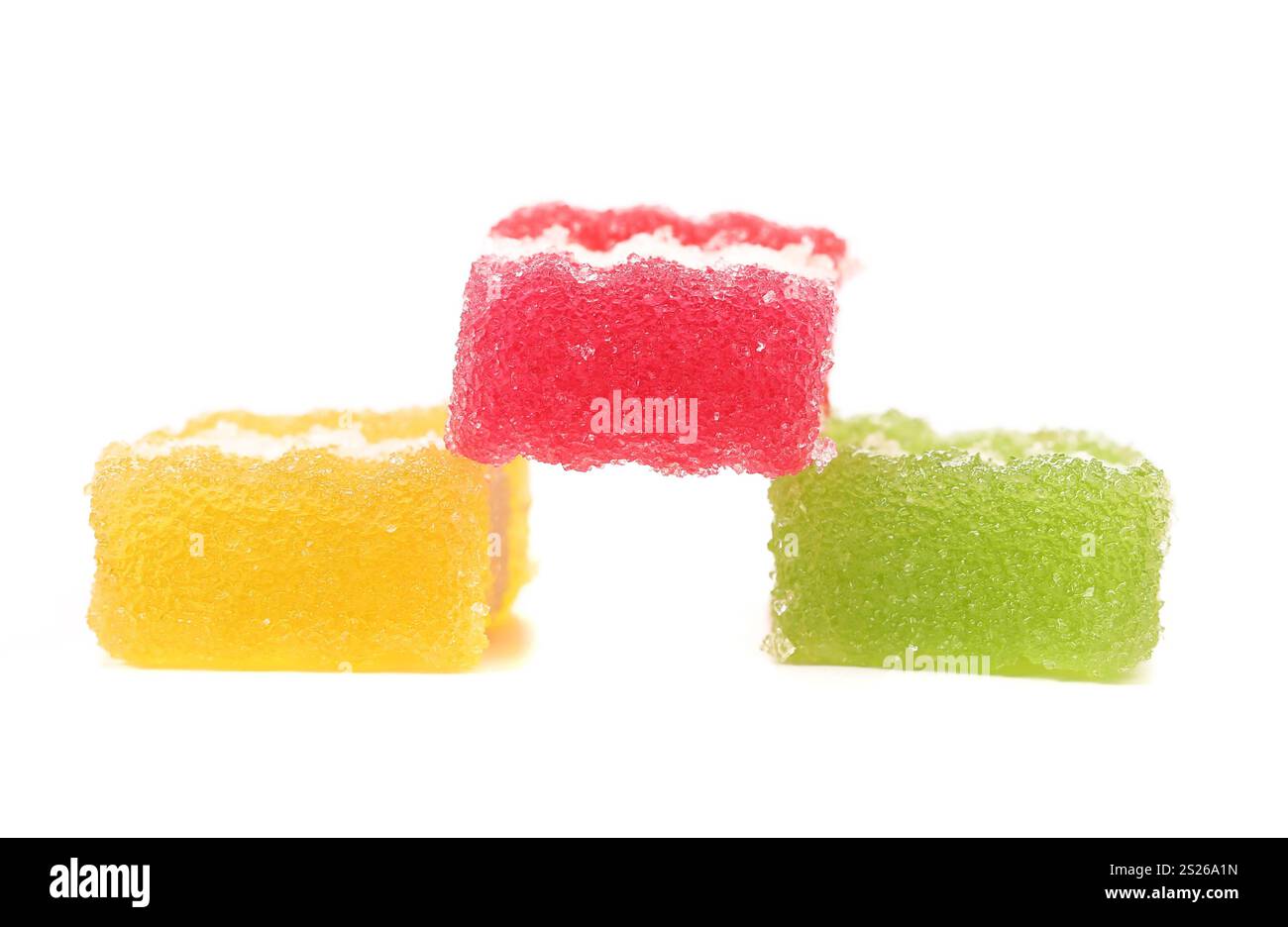 Classic fruit jelly. Close up. White background Stock Photo - Alamy