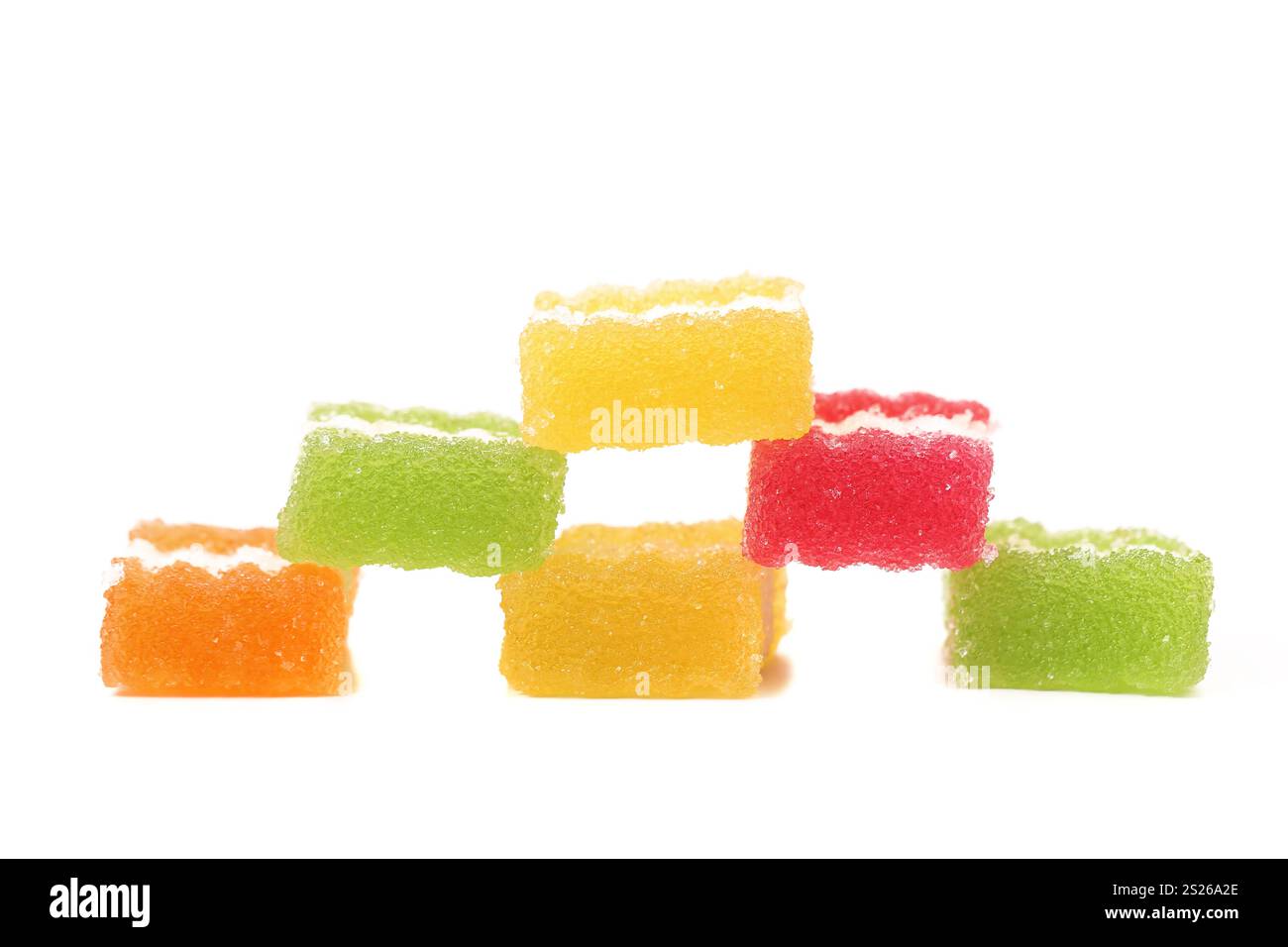 Classic fruit jelly. Close up. White background Stock Photo - Alamy