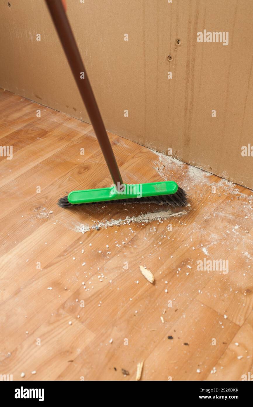 Photo of long swab cleaning dust and litter after renovation Stock ...