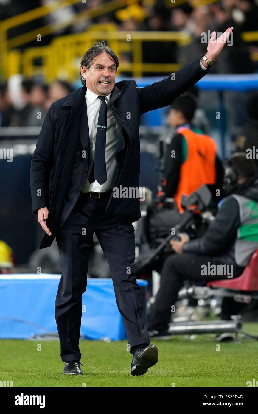 Inter Milan's head coach Simone Inzaghi gestures during the Italian ...