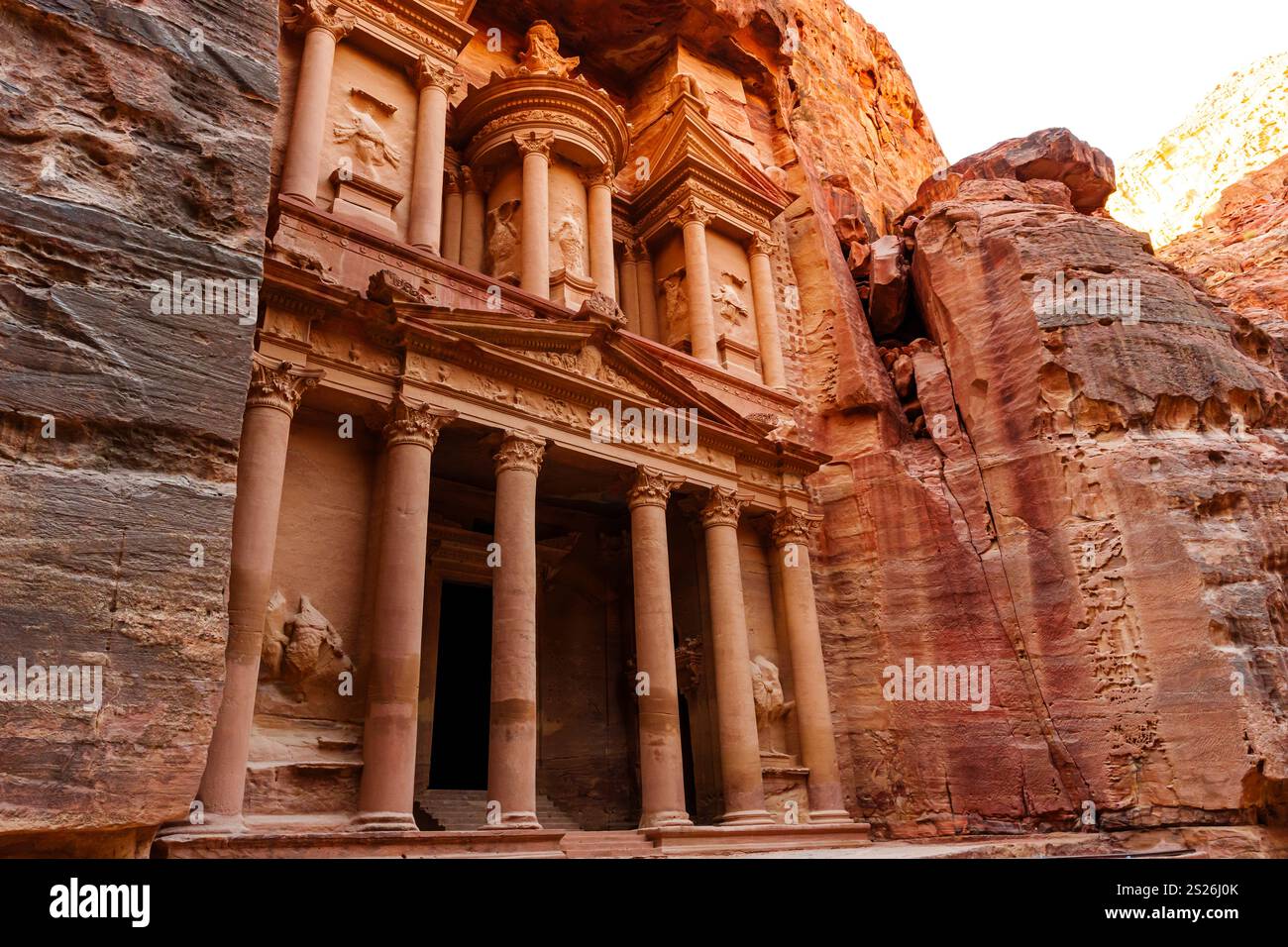 Ancient Rock-Cut Architecture of Petra in the Jordanian Desert Stock ...