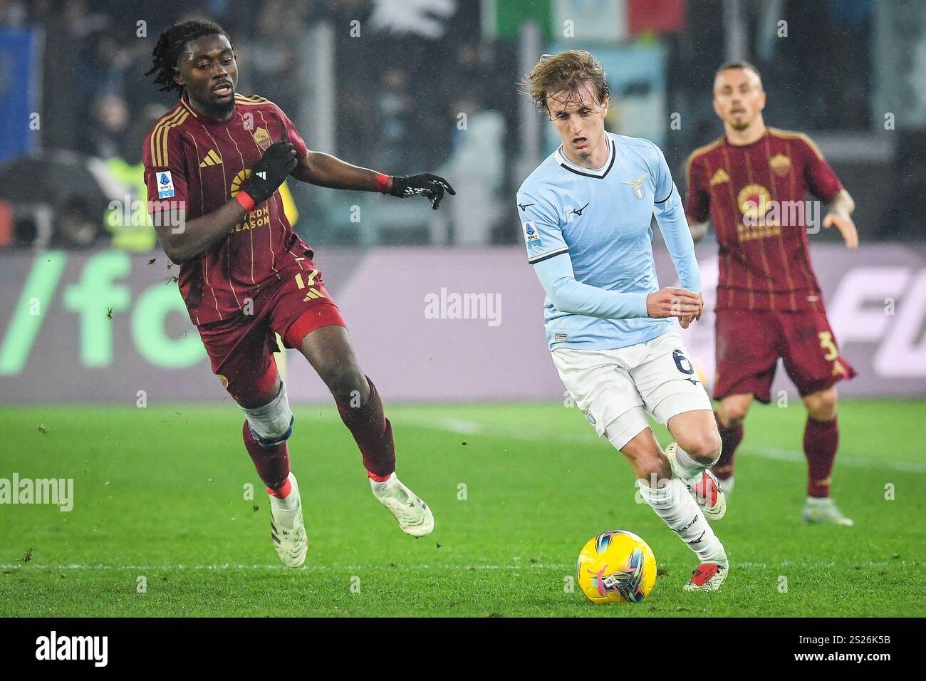 Rome, Italy, Italy. 5th Jan, 2025. Manu KONE of AS Roma and Nicolo ...