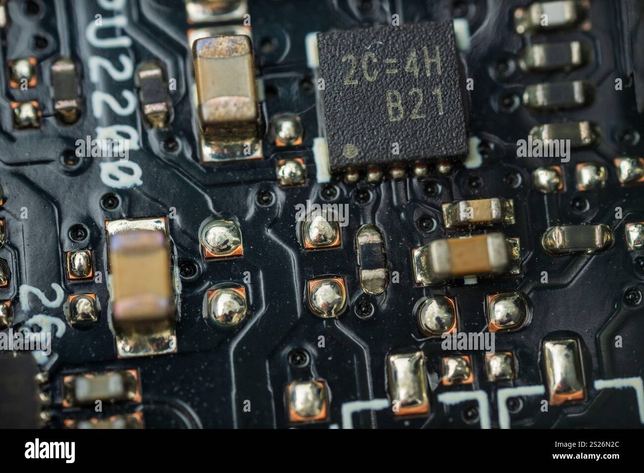 Component details of a computer motherboard Stock Photo - Alamy