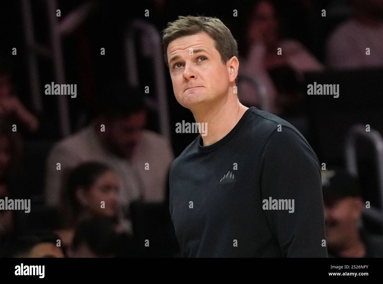 Utah Jazz head coach Will Hardy watches during the second half of an ...