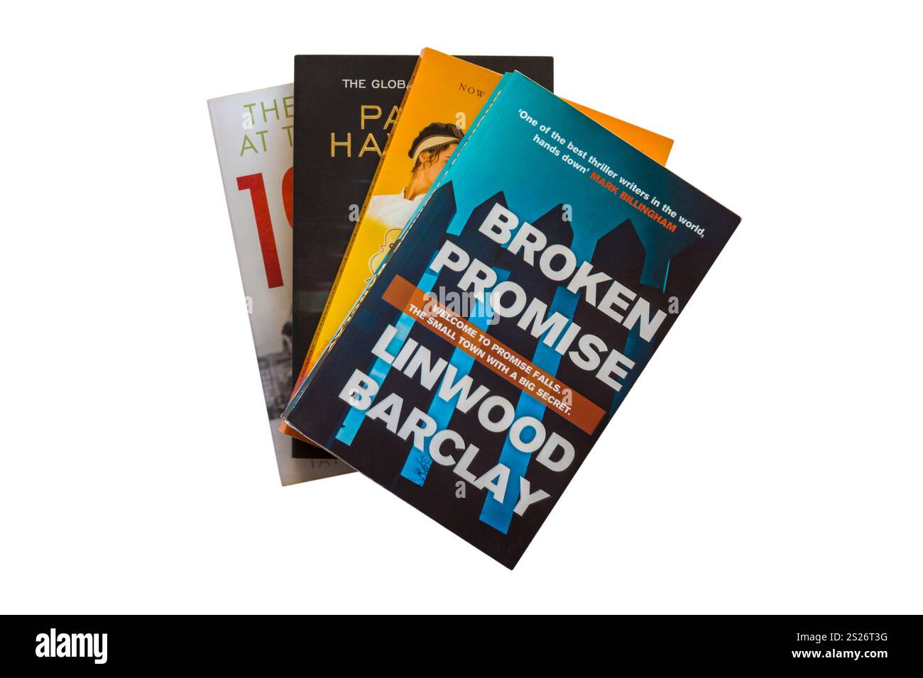 Selection of books with Broken Promise book by Linwood Barclay on top ...