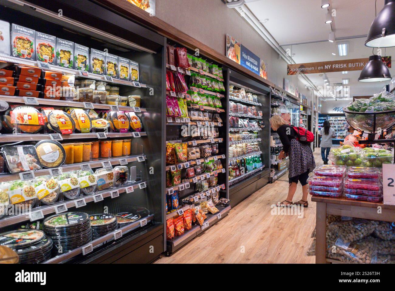 Copenhagen, Denmark, People, Tourists, Shopping in Public Market Shops ...