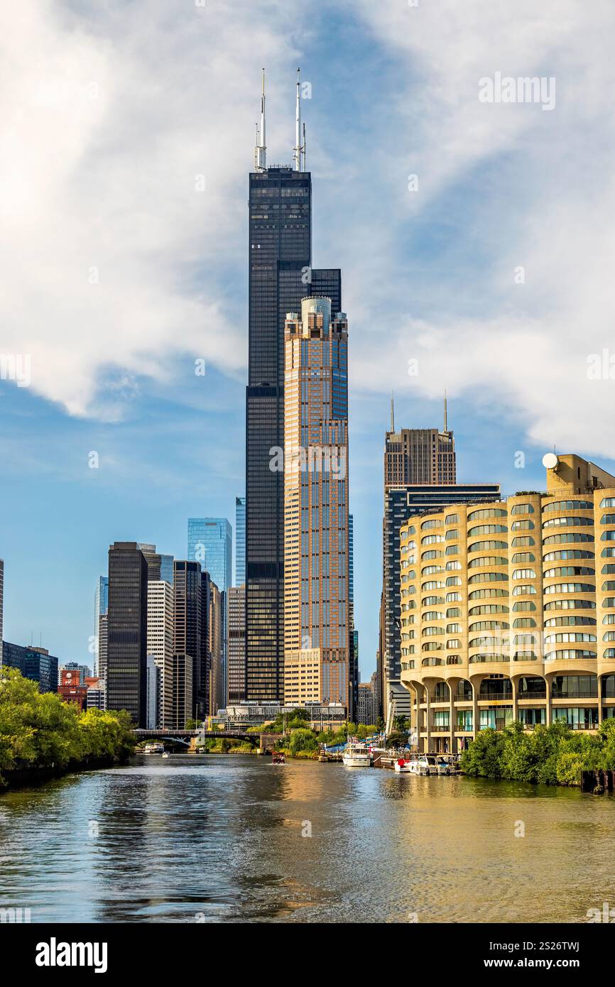 Chicago, IL skyline Stock Photo - Alamy