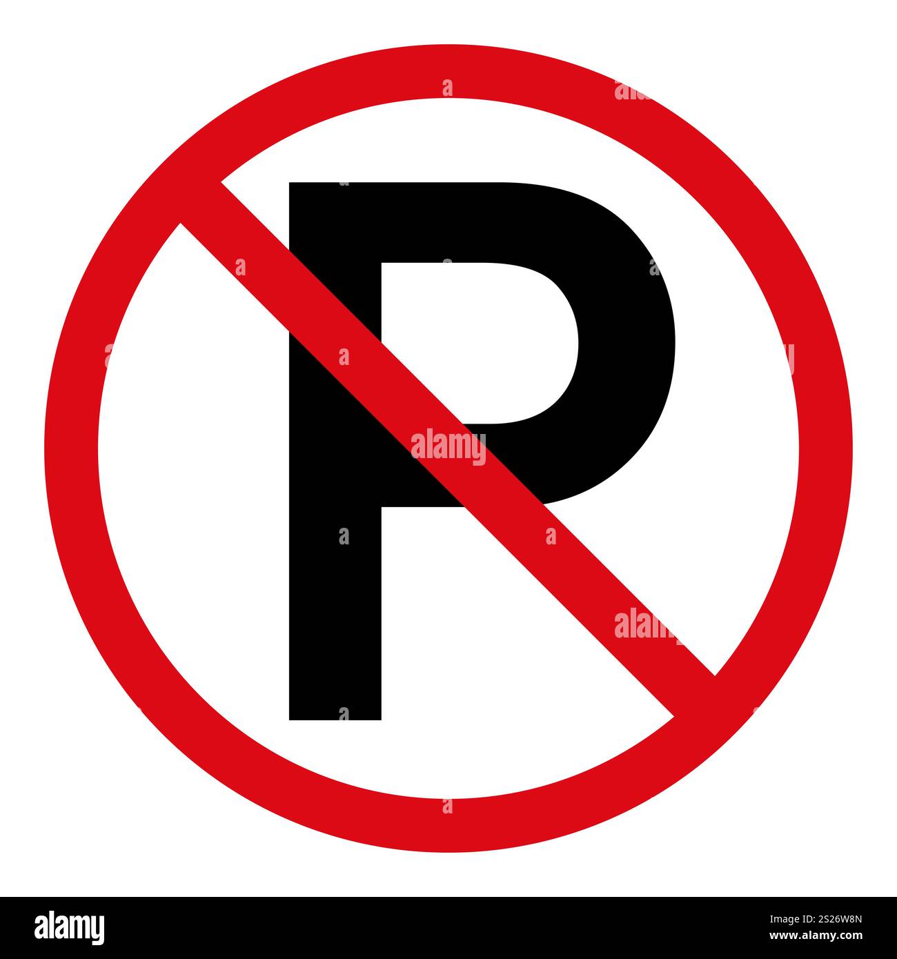 no parking sign vector with with crossed p-symbol for traffic and road ...