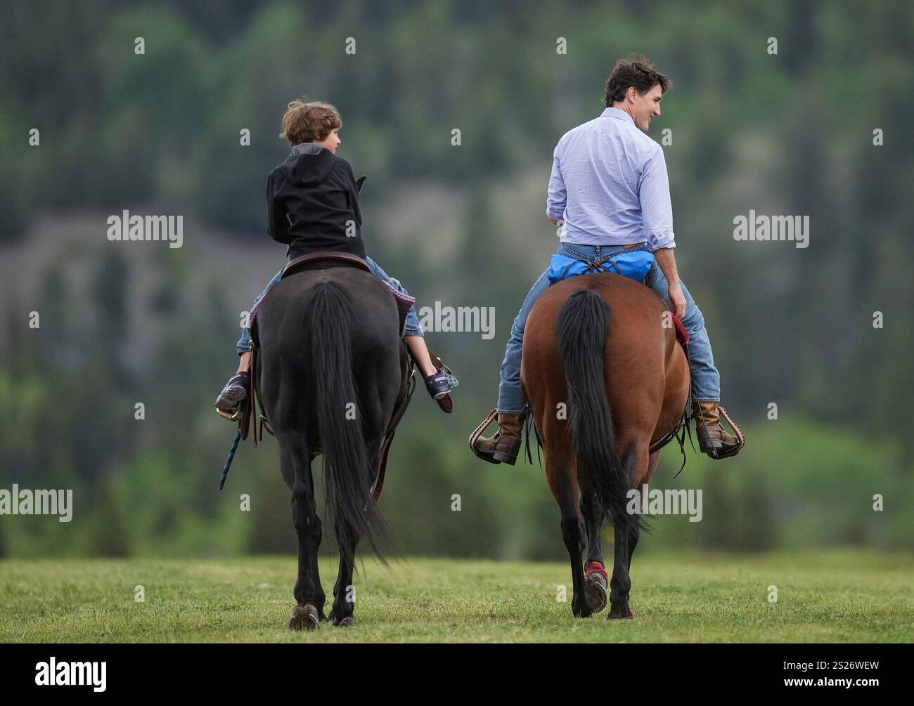 Nemaiah Valley, Canada. 26th June, 2024. Prime Minister Justin Trudeau ...