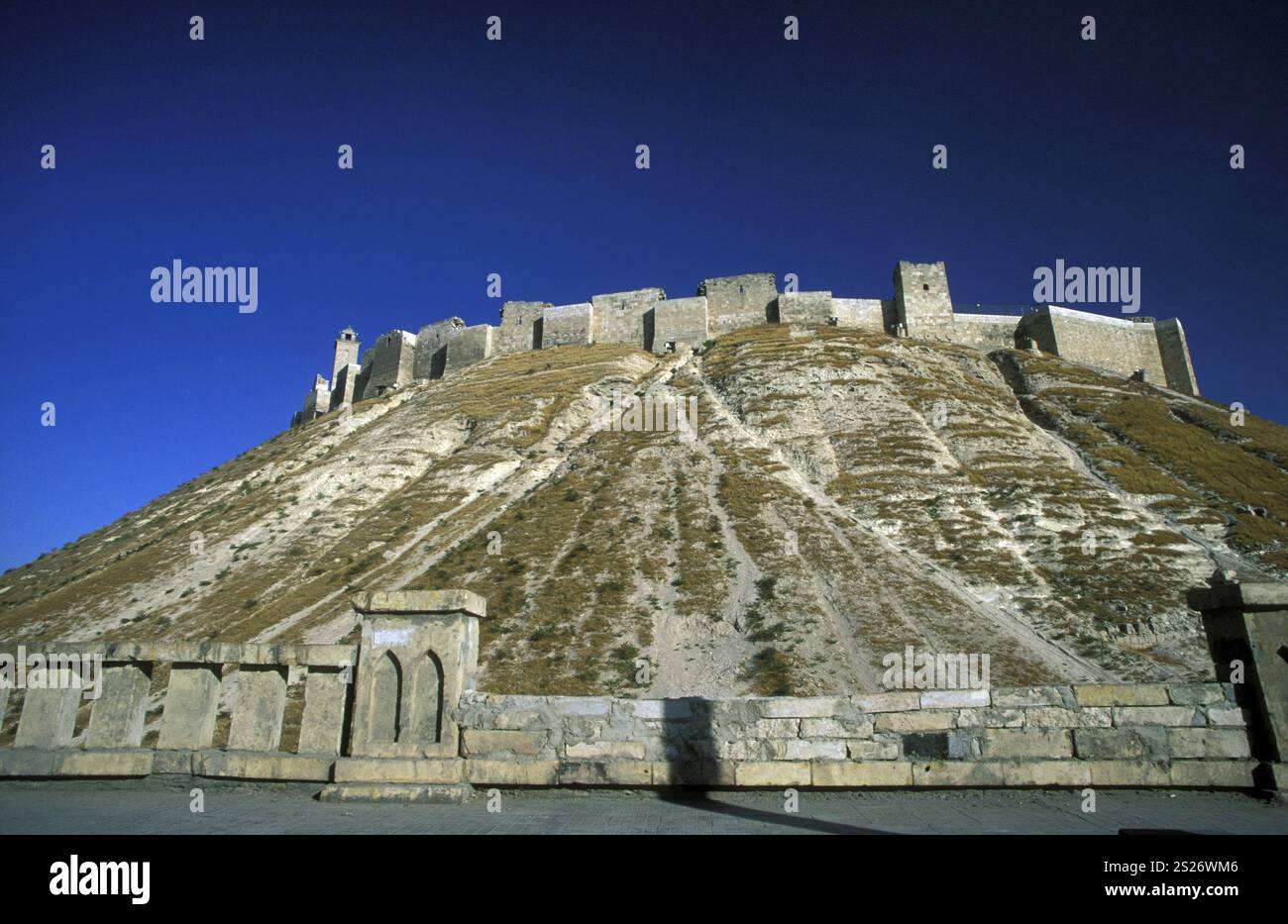 the Citadel in the old town in the city of Aleppo in Syria in the ...