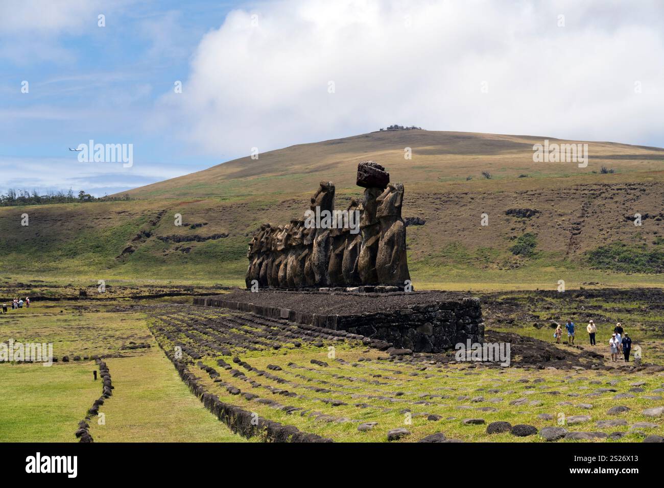 Ahu Tongariki is Easter Island’s largest monument with 15 standing moai statues Stock Photo - Alamy
