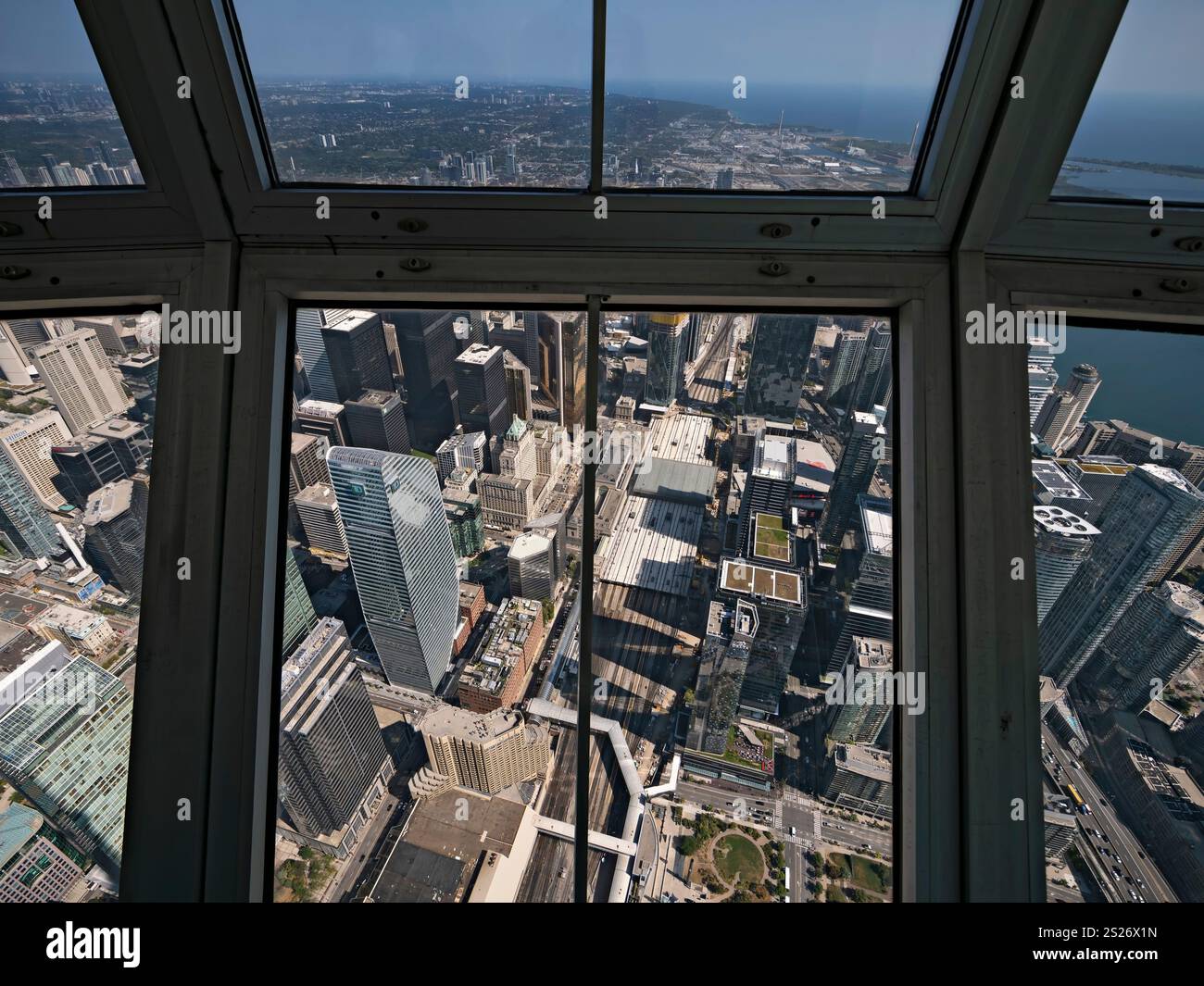 Toronto Canada / The Landmark CN Tower attracts tourists to enjoy the ...