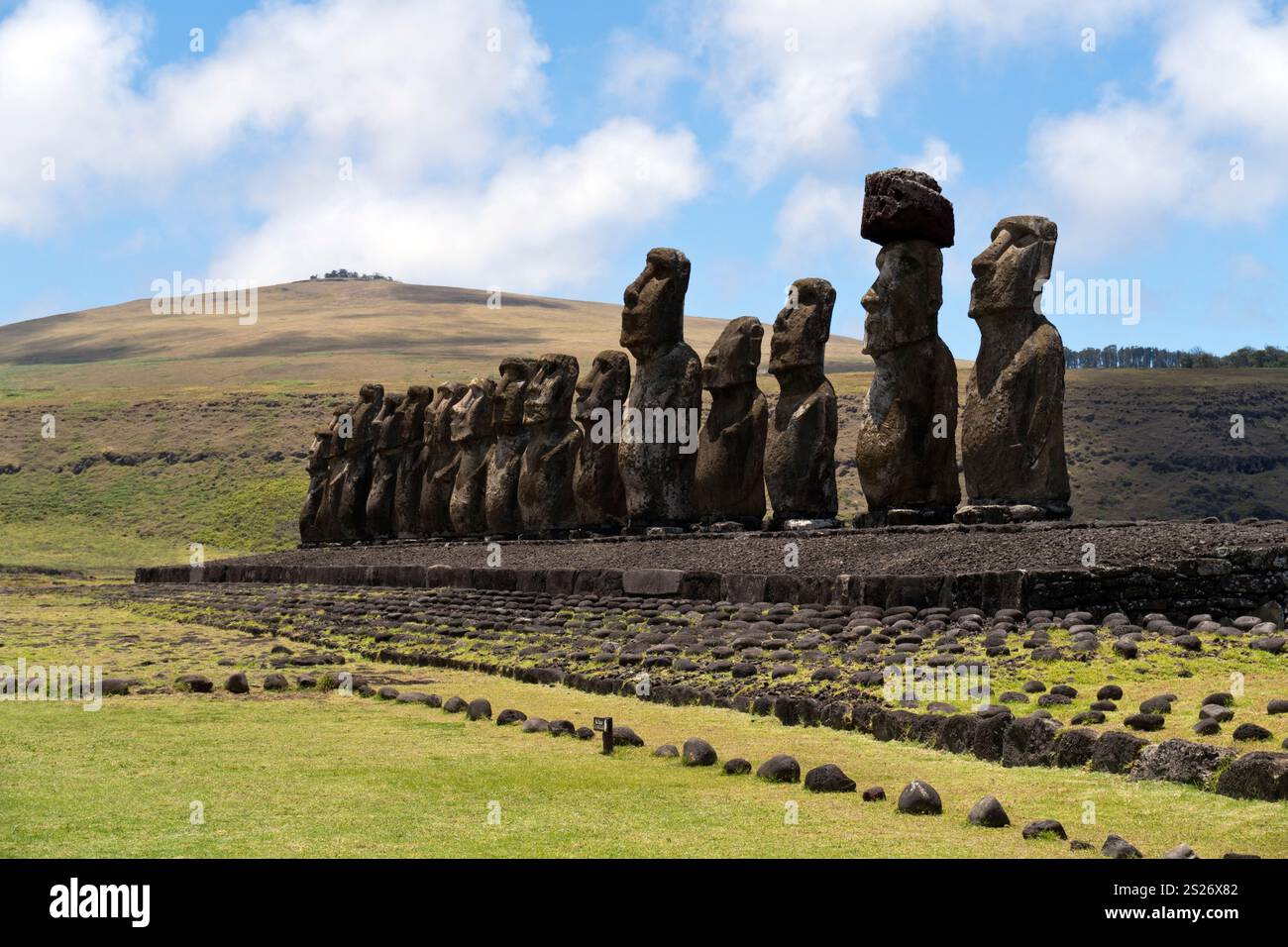Ahu Tongariki is Easter Island’s largest monument with 15 standing moai ...