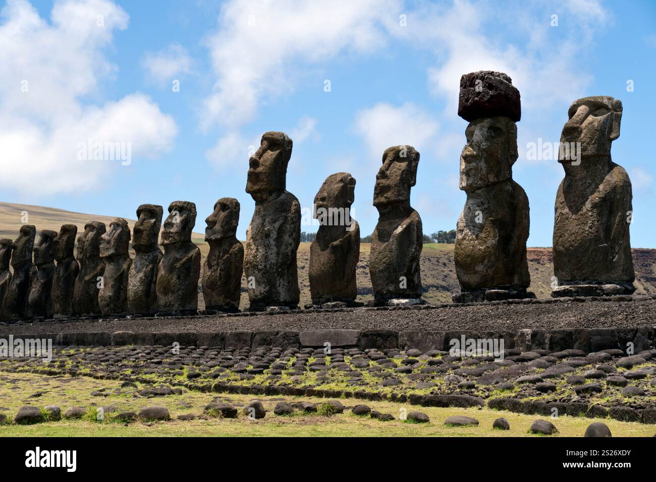 Ahu Tongariki is Easter Island’s largest monument with 15 standing moai ...