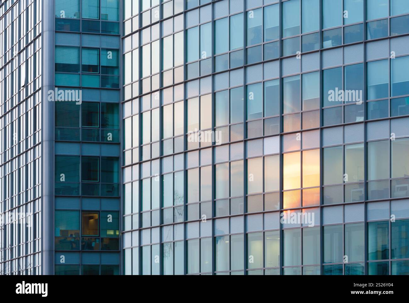 Wall of skyscraper with great number of windows. Architecture ...