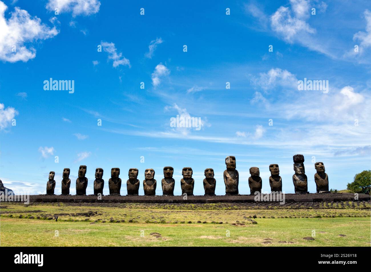 Ahu Tongariki is Easter Island’s largest monument with 15 standing moai ...