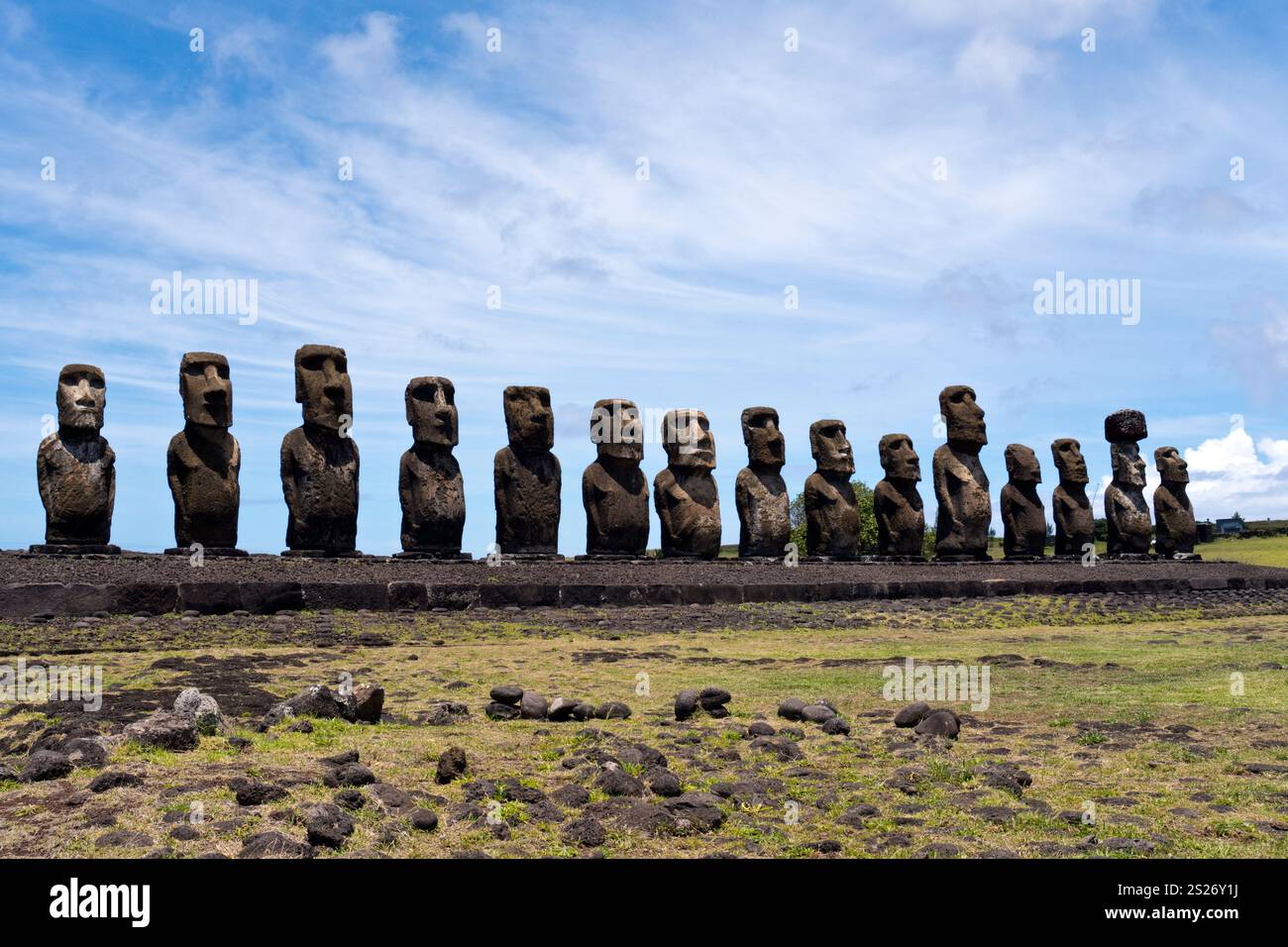 Ahu Tongariki is Easter Island’s largest monument with 15 standing moai ...