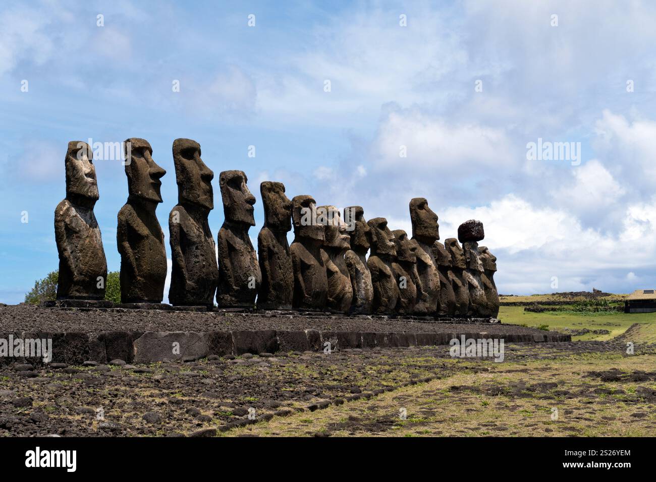 Ahu Tongariki is Easter Island’s largest monument with 15 standing moai ...