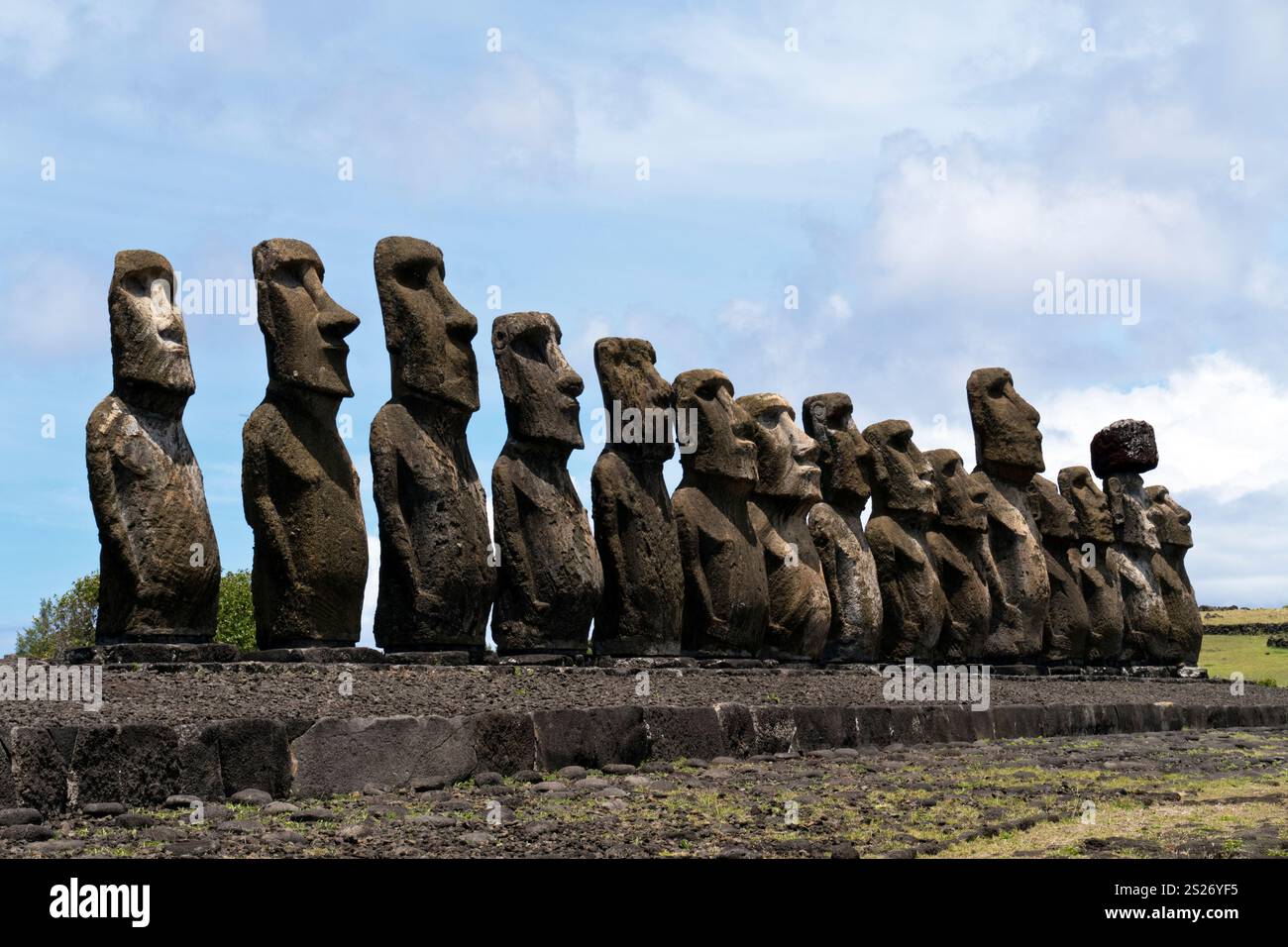 Ahu Tongariki is Easter Island’s largest monument with 15 standing moai ...