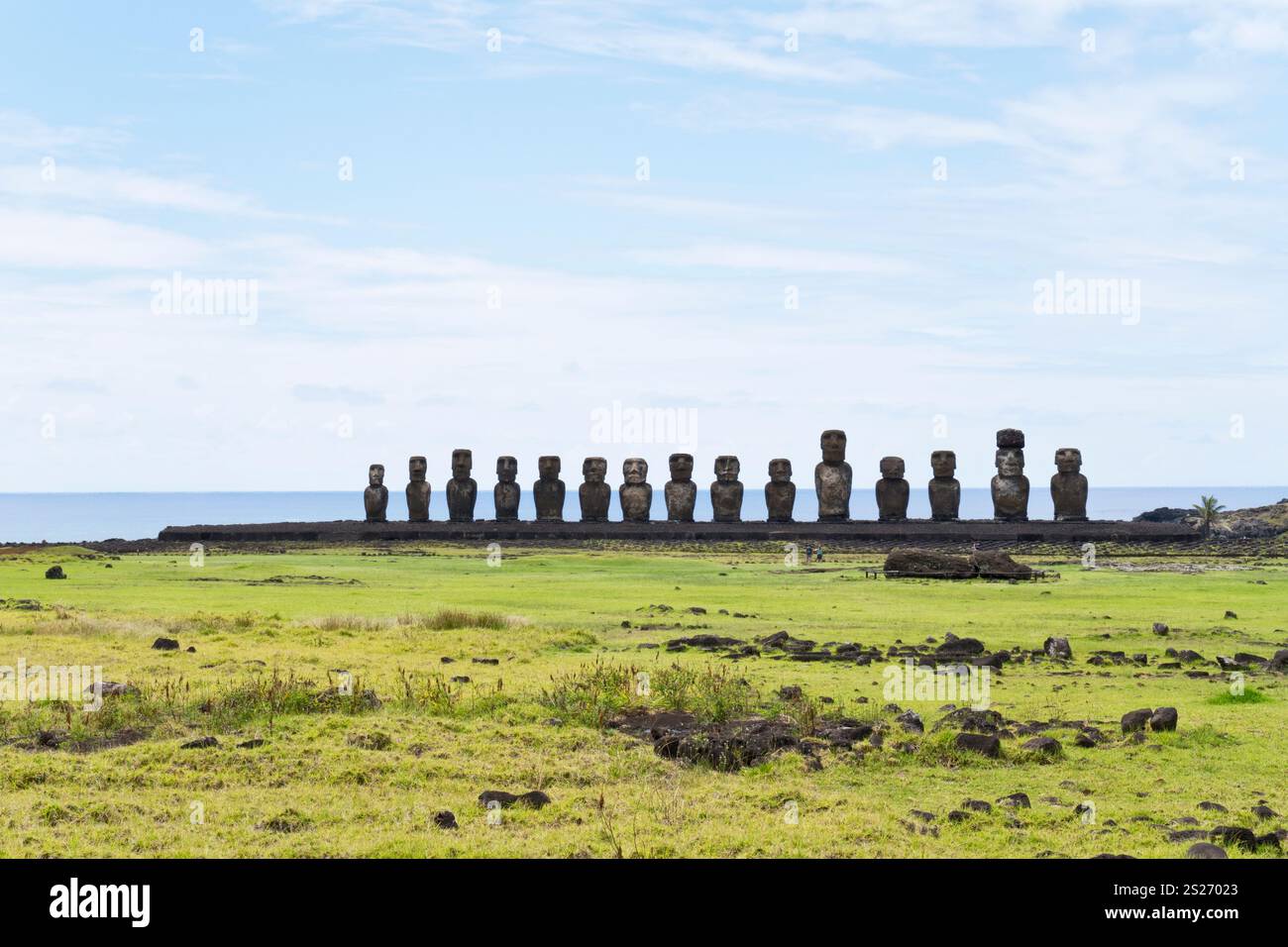 Ahu Tongariki is Easter Island’s largest monument with 15 standing moai ...