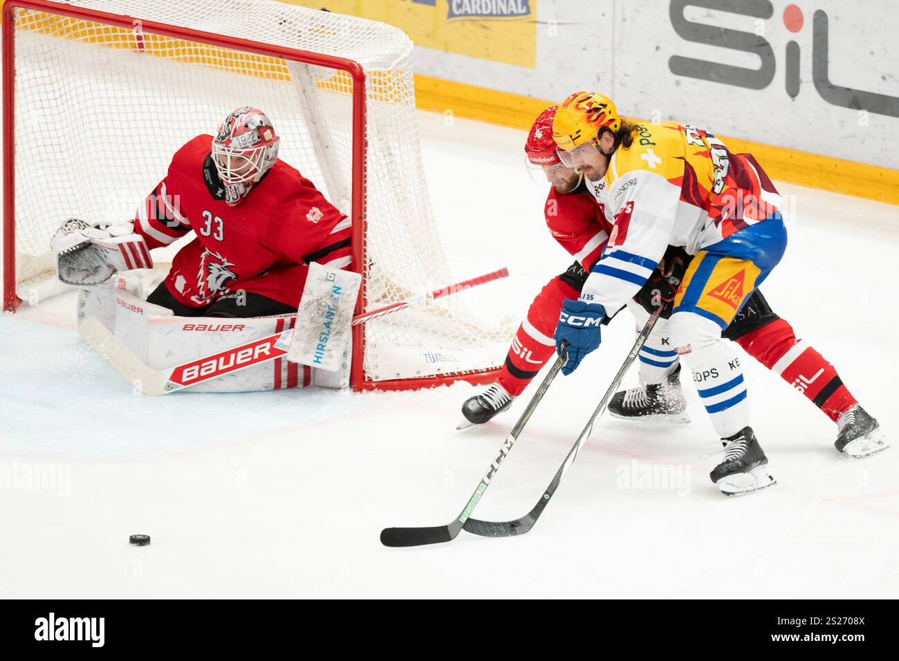 Lausanne, Switzerland. , . Andrea Glauser (defense) of Lausanne HC #96 ...