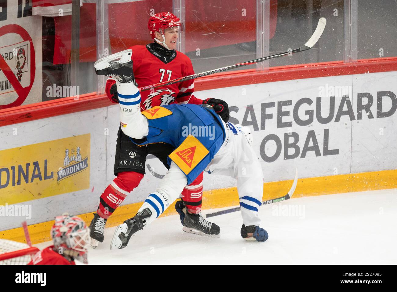 Lausanne, Switzerland. , . David Sklenicka (defense) of Lausanne HC #77 in action during ...
