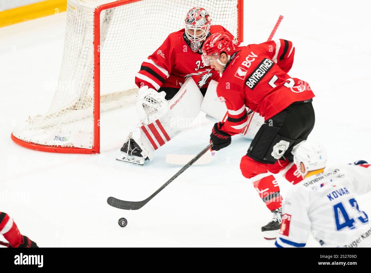 Lausanne, Switzerland. , . Gavin Bayreuther (defense) of Lausanne HC #5 ...