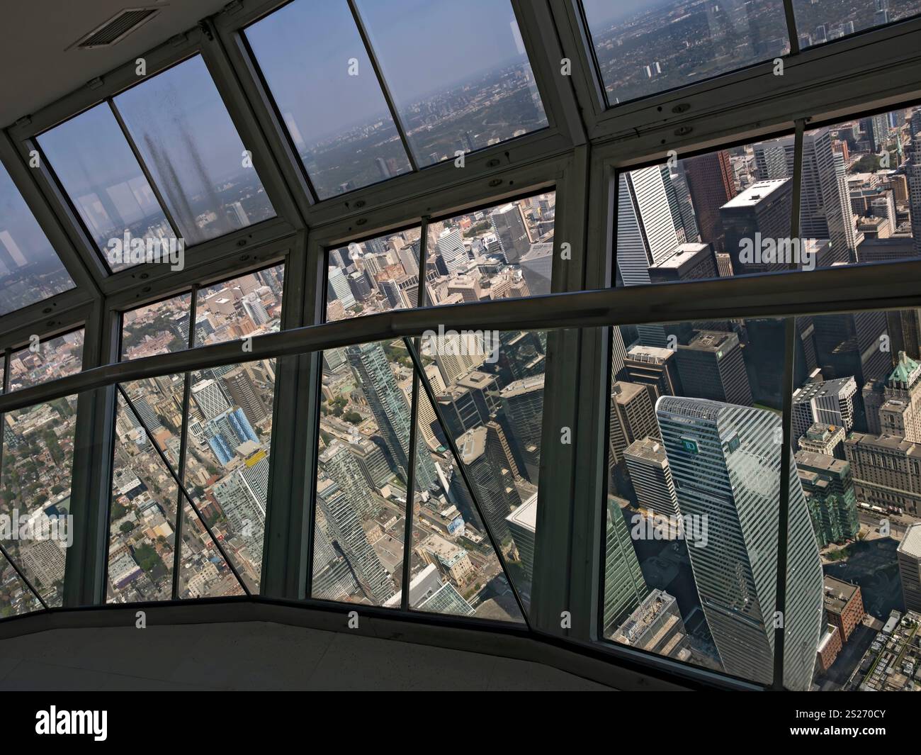 Toronto Canada / The Landmark CN Tower attracts tourists to enjoy the ...