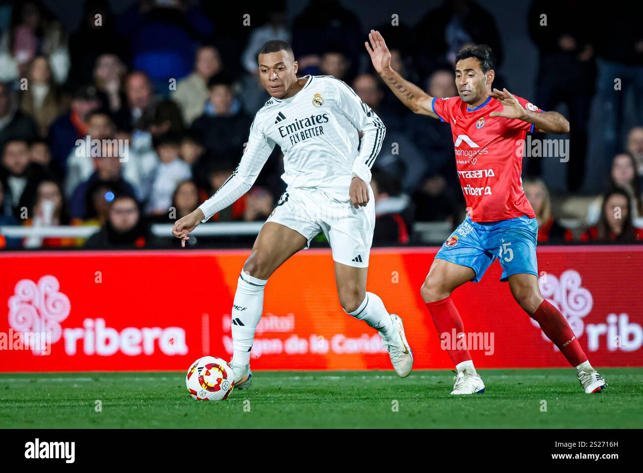 Cartagena, Spain. 6th January, 2025. Mbappe of Real Madrid CF drive the ...
