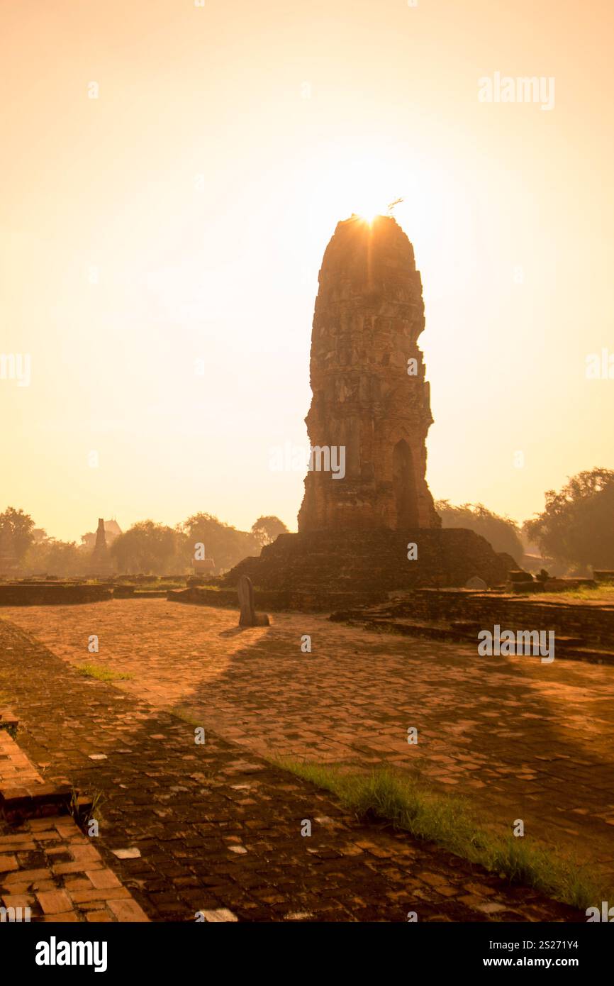 the Wat Lokaya Sutha Temple in the city of Ayutthaya north of bangkok ...