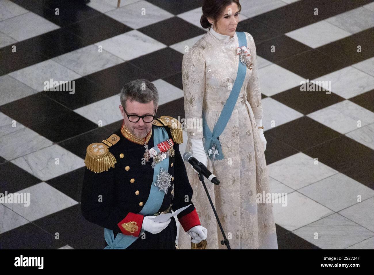 Denmark s King Frederik X speaks at the New Years levee for the ...