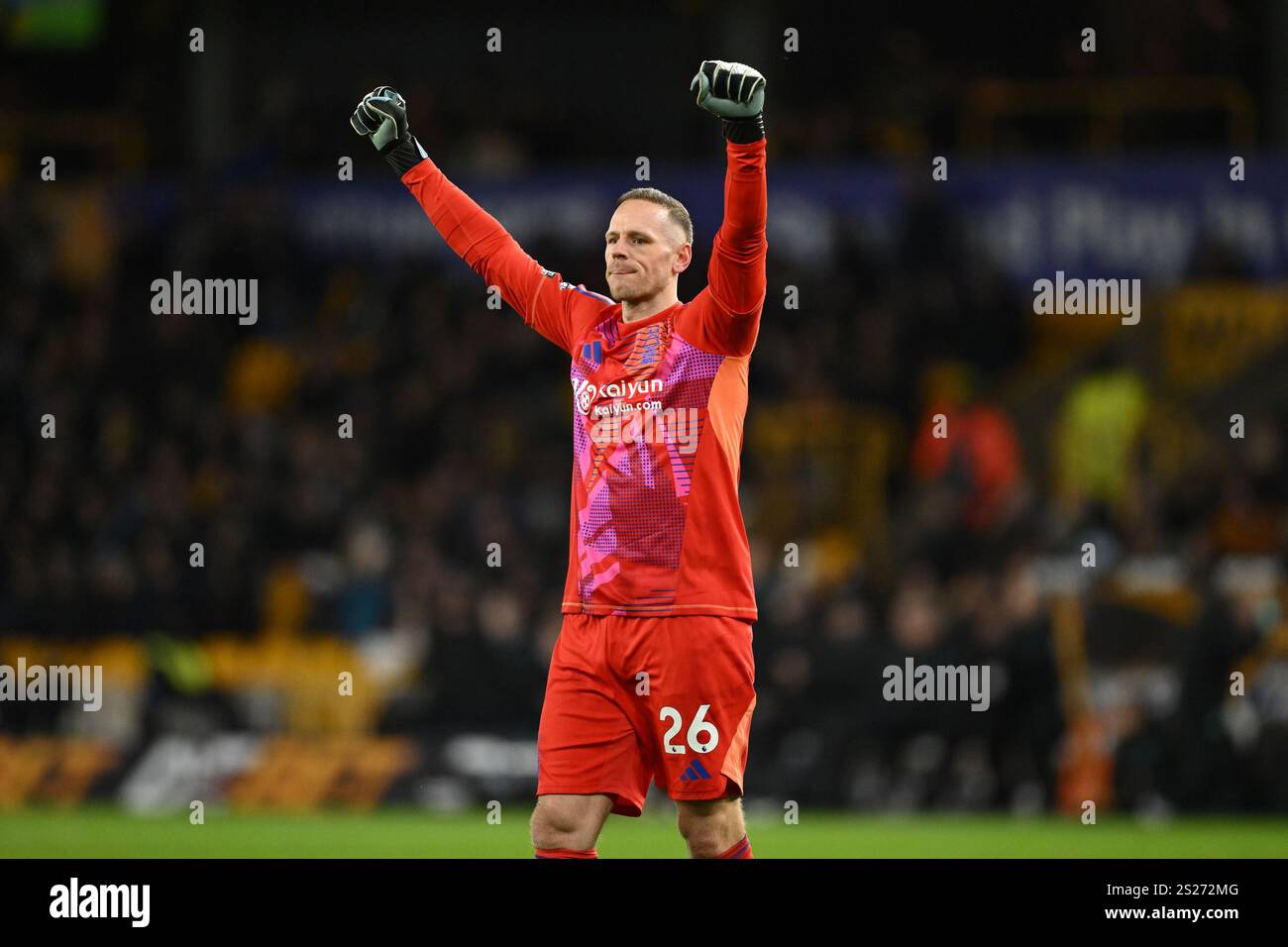 Molineux, Wolverhampton on Monday 6th January 2025.Matz Sels ...