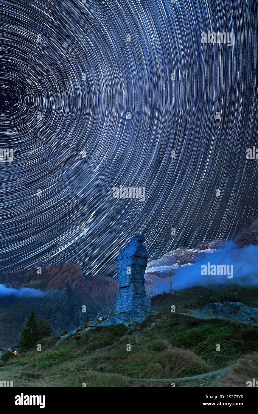 Space galaxy star trails pass hi-res stock photography and images - Alamy