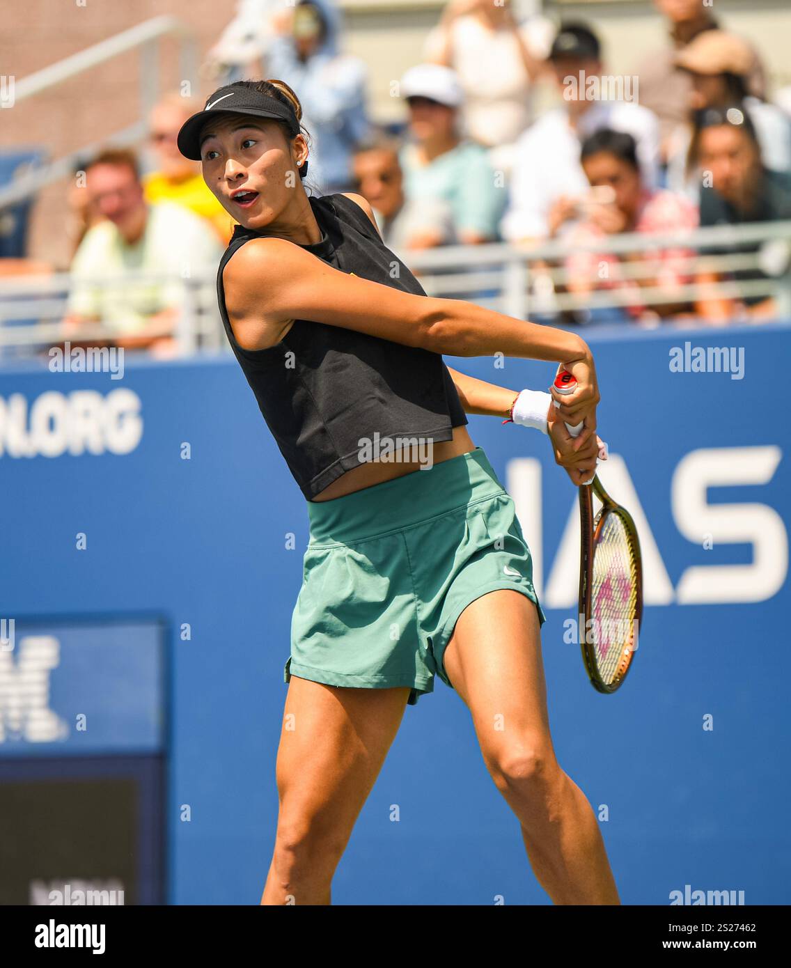 Chinese tennis player and Paris olympic champion Qinwen Zheng during a ...