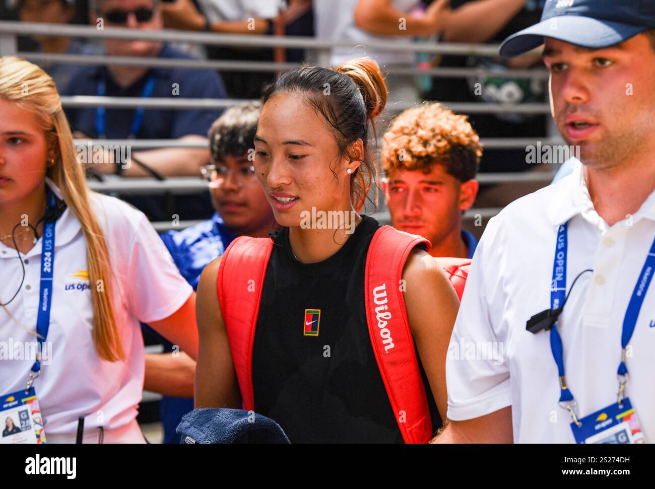 Chinese tennis player and Paris olympic champion Qinwen Zheng during a ...