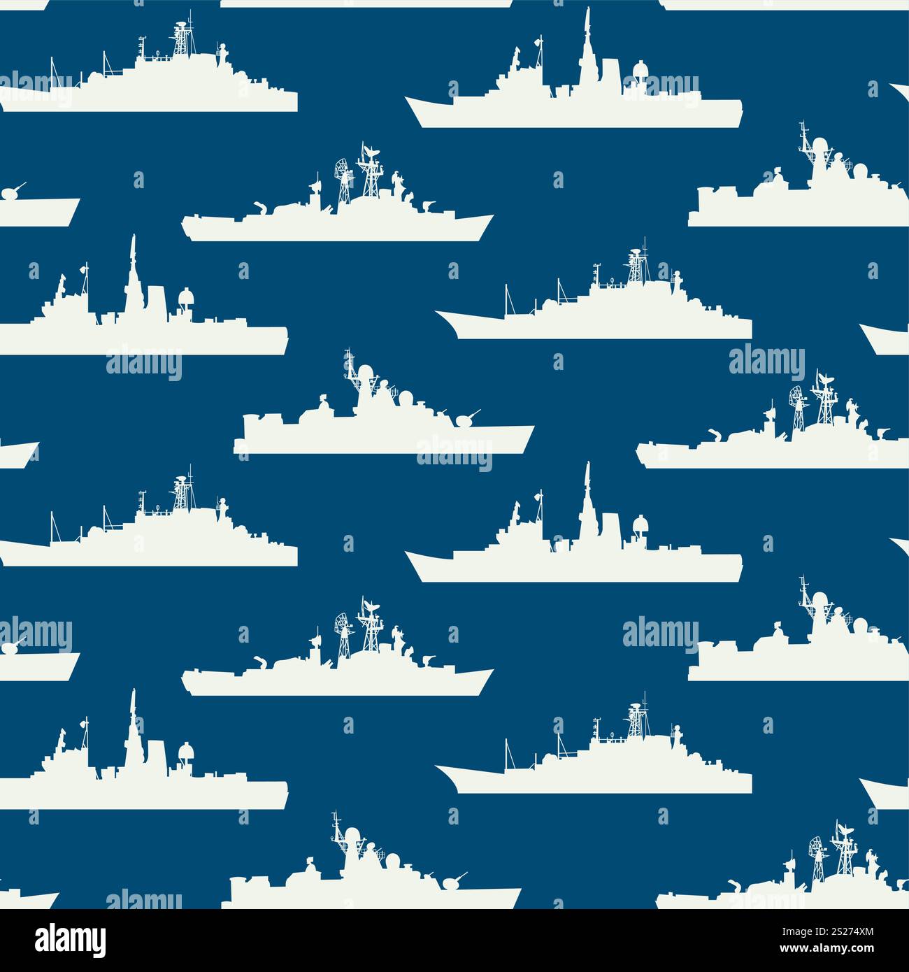 Navy naval, fleet naval cutters vector seamless pattern. Ocean repeat ...