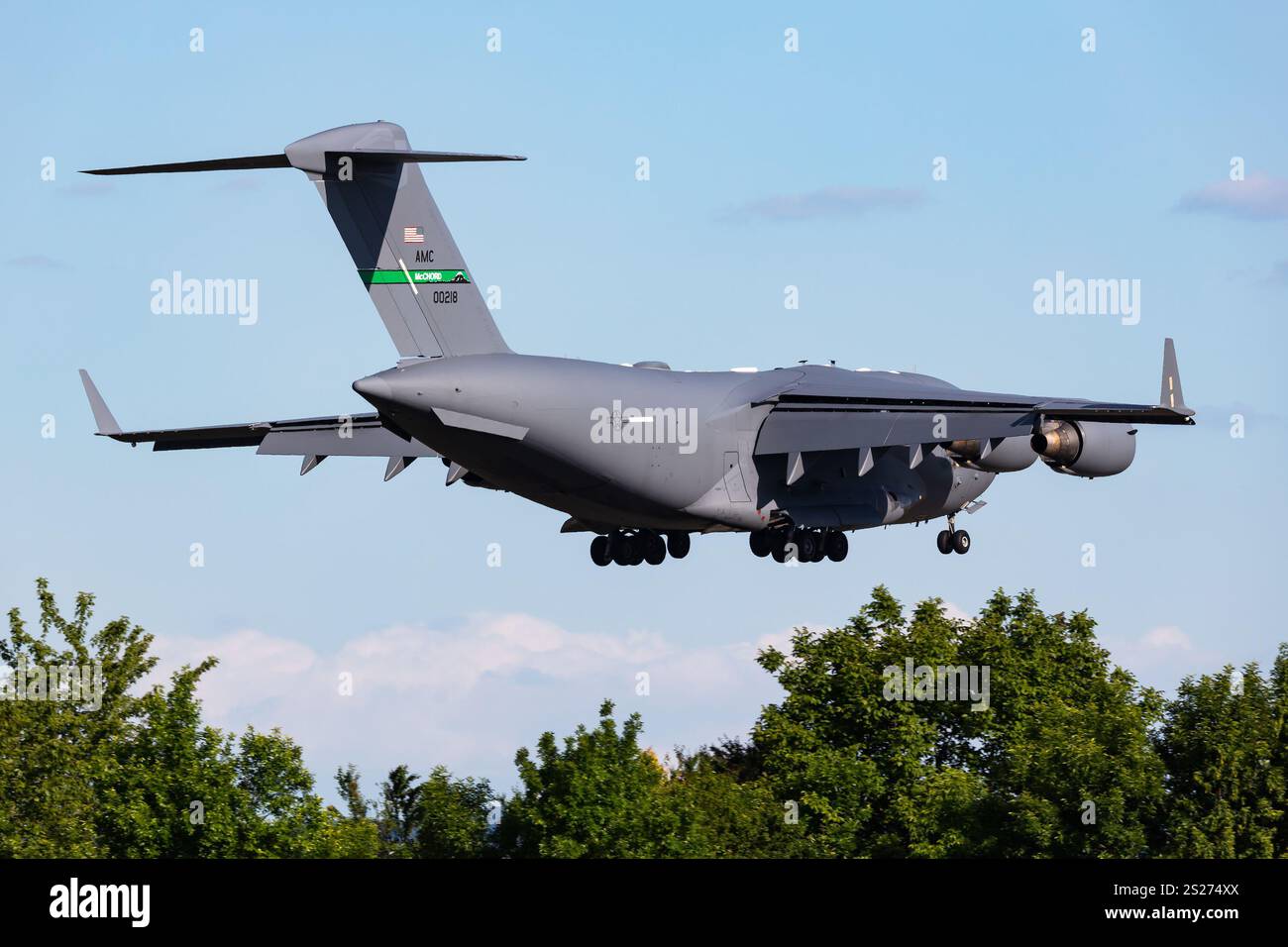 Papa, Hungary - May 14, 2024: US Air Force Boeing C-17A Globemaster III strategic transport ...