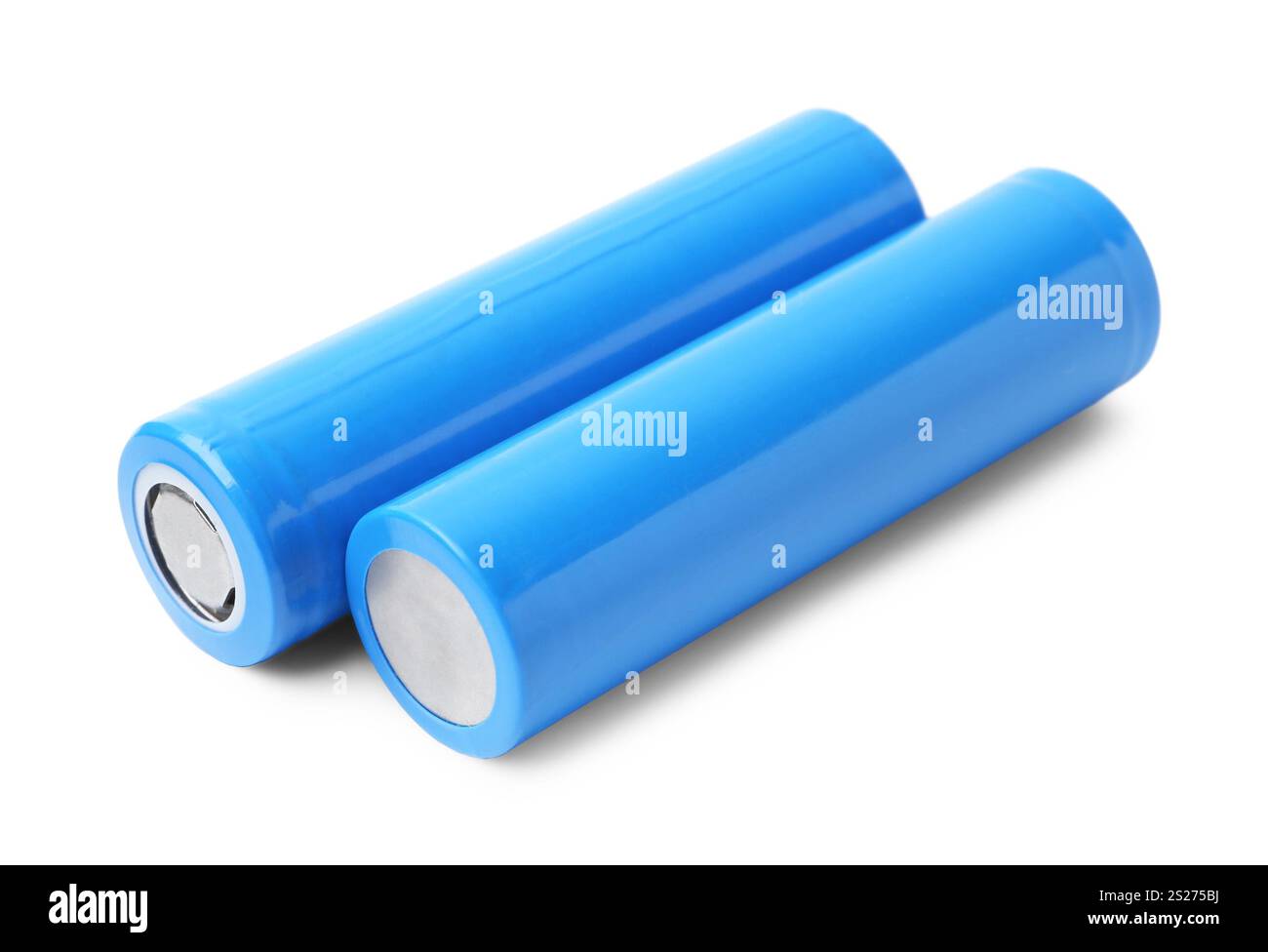 Two AA cell batteries isolated on white Stock Photo - Alamy