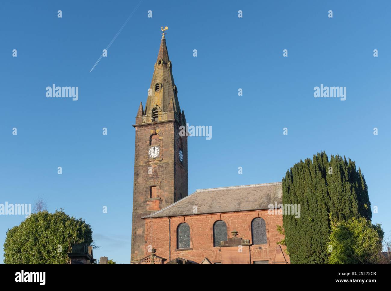 A side view of St. Michael's and South Parish Church, Dumfries ...