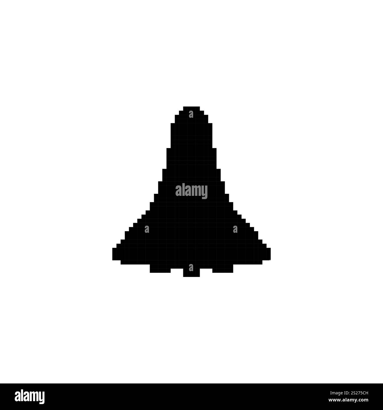 Pixel art black rocket silhouette. Minimalistic rocket icon in retro ...