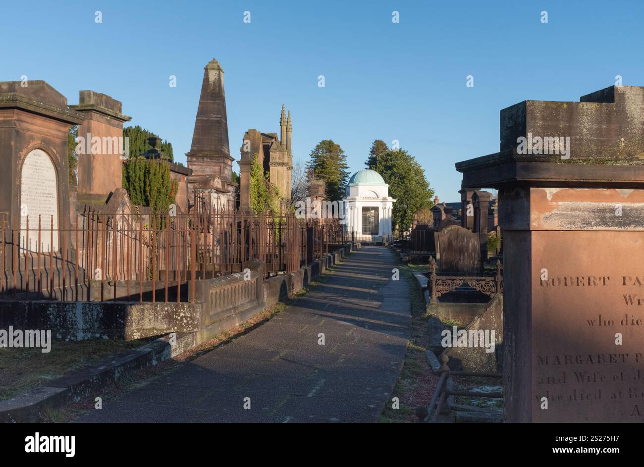 Graveyard of St. Michael's and South Parish Church, Dumfries, Scotland ...