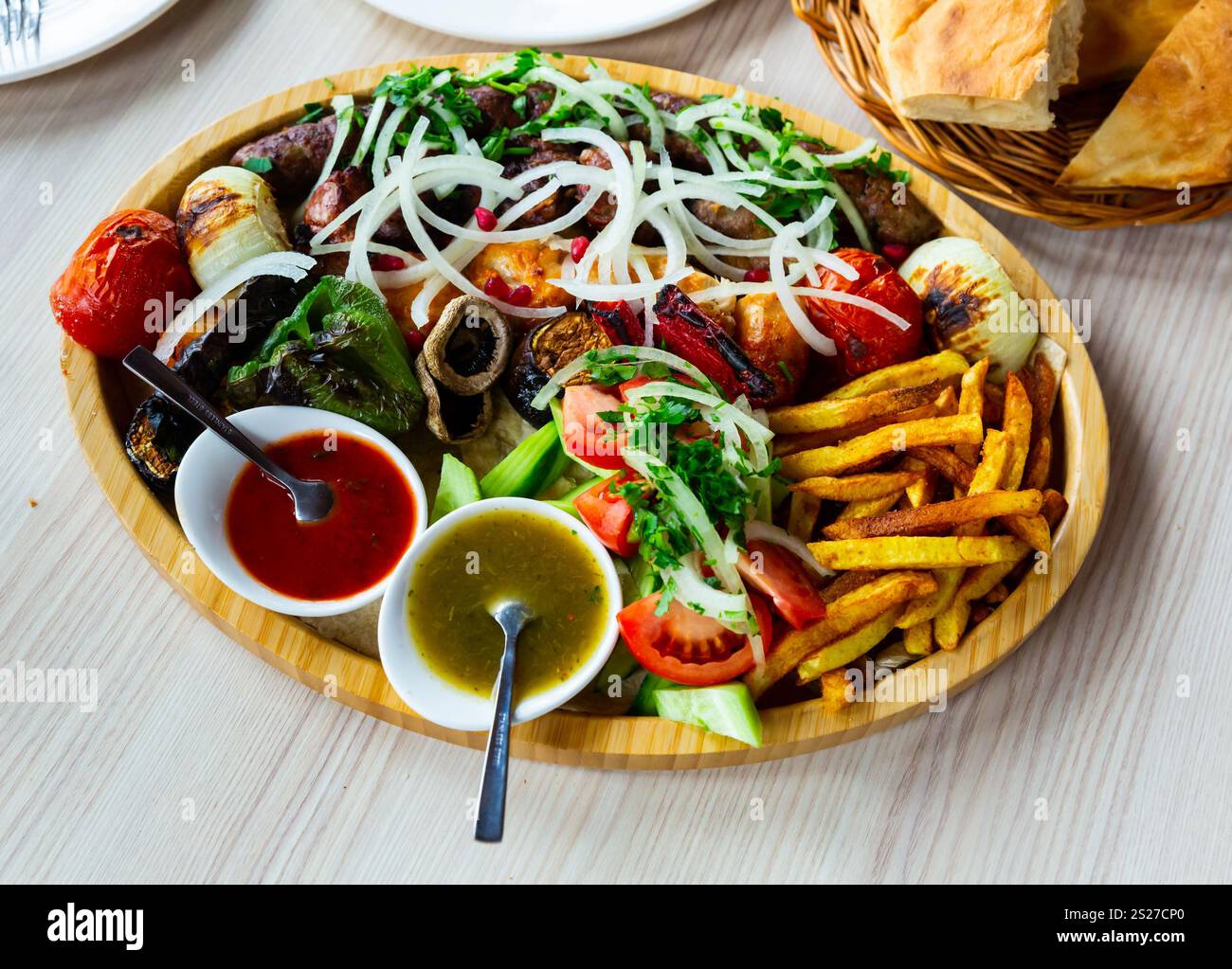 Delicious assorty of Georgian cuisine Stock Photo - Alamy