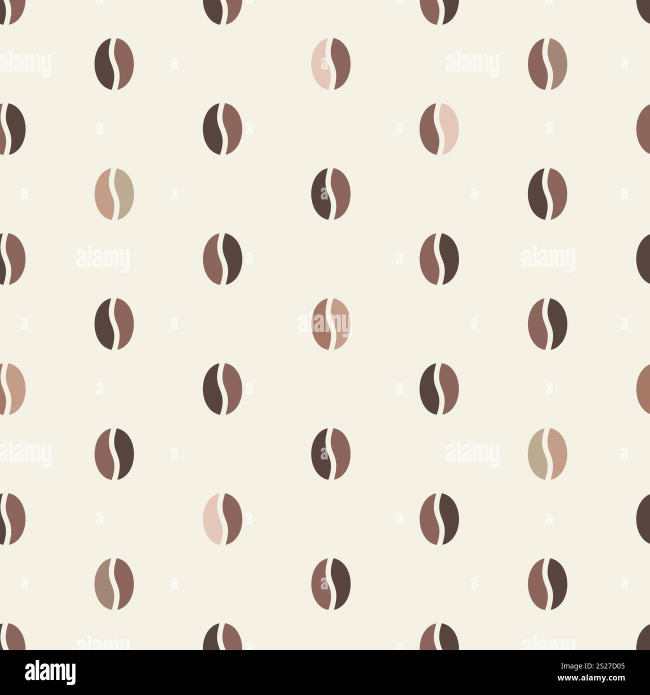 Coffee bean rows seamless vector pattern brown beige and pink tan ...