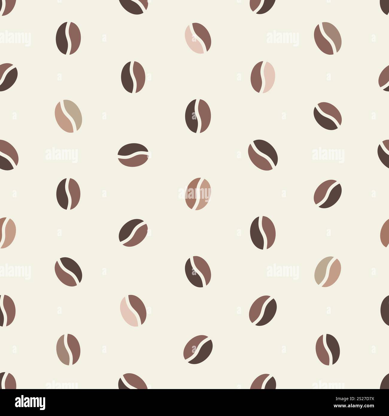 Coffee bean toss seamless vector pattern brown beige and pink tan ...