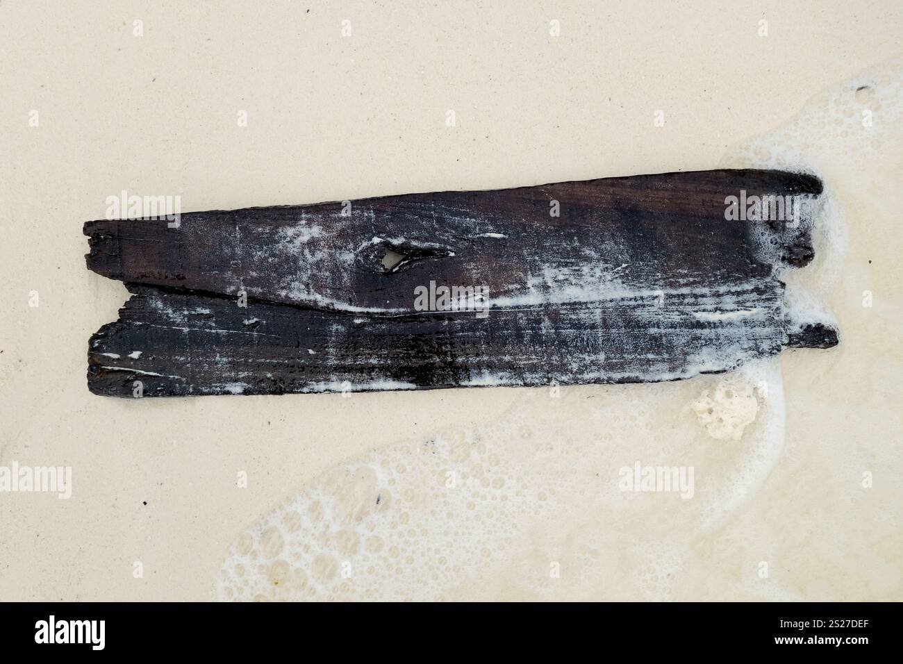 old wood board plank on a beach Stock Photo - Alamy