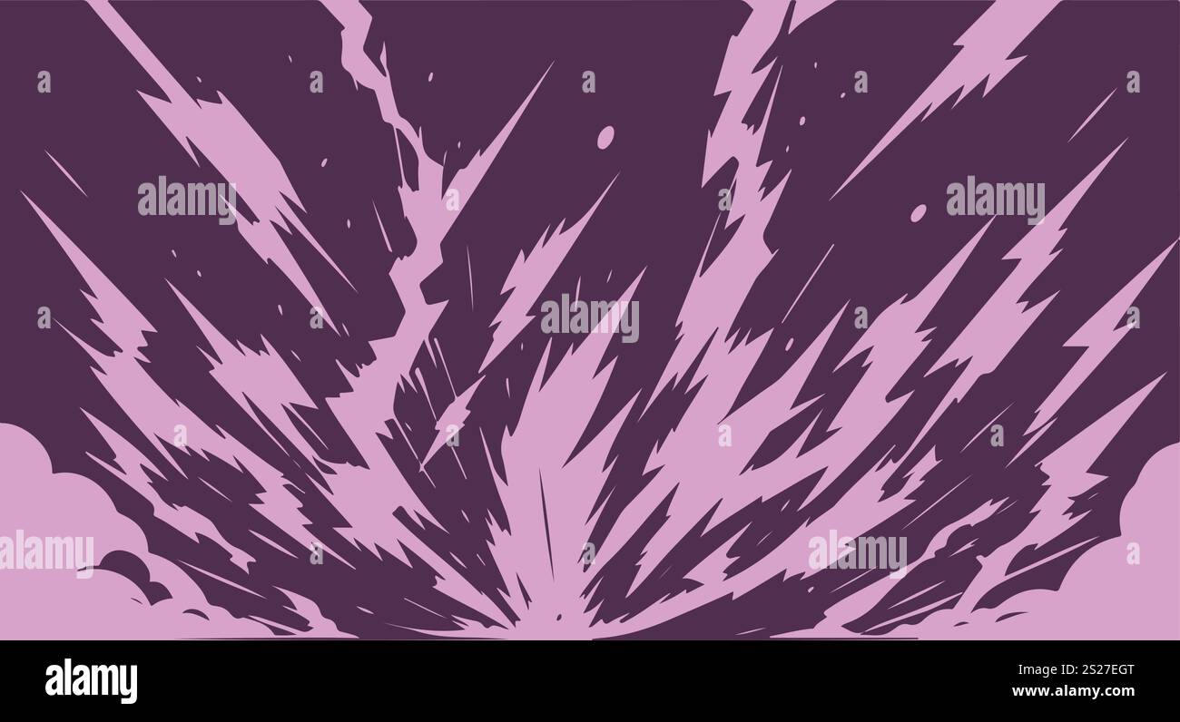 Thunderbolts hitting ground, isolated set of lightning sticking or ...