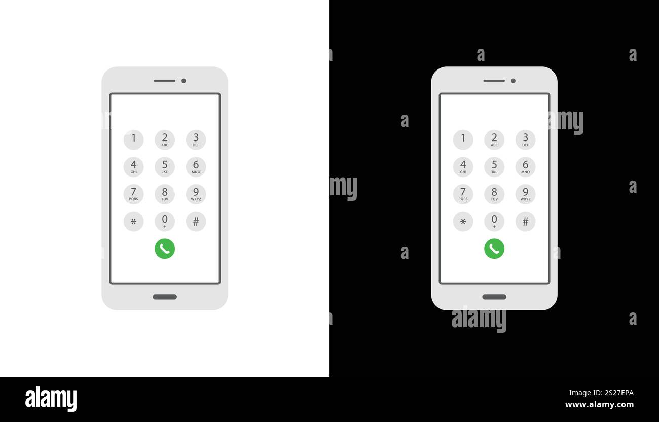 Smartphone Dial Keypad With Numbers And Letters Interface Keypad For Touchscreen Device