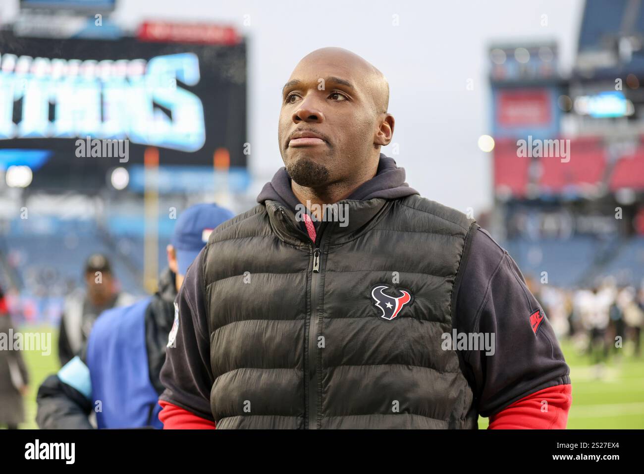 Houston Texans head coach Demeco Ryans walks off the field following an ...